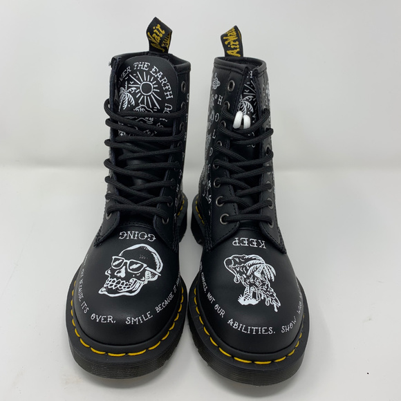Dr. Martens | Shoes | Doc Martens Tattoo Print Allover Black Leather ...